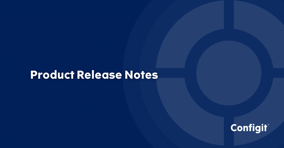 Product Release Overview - Configit