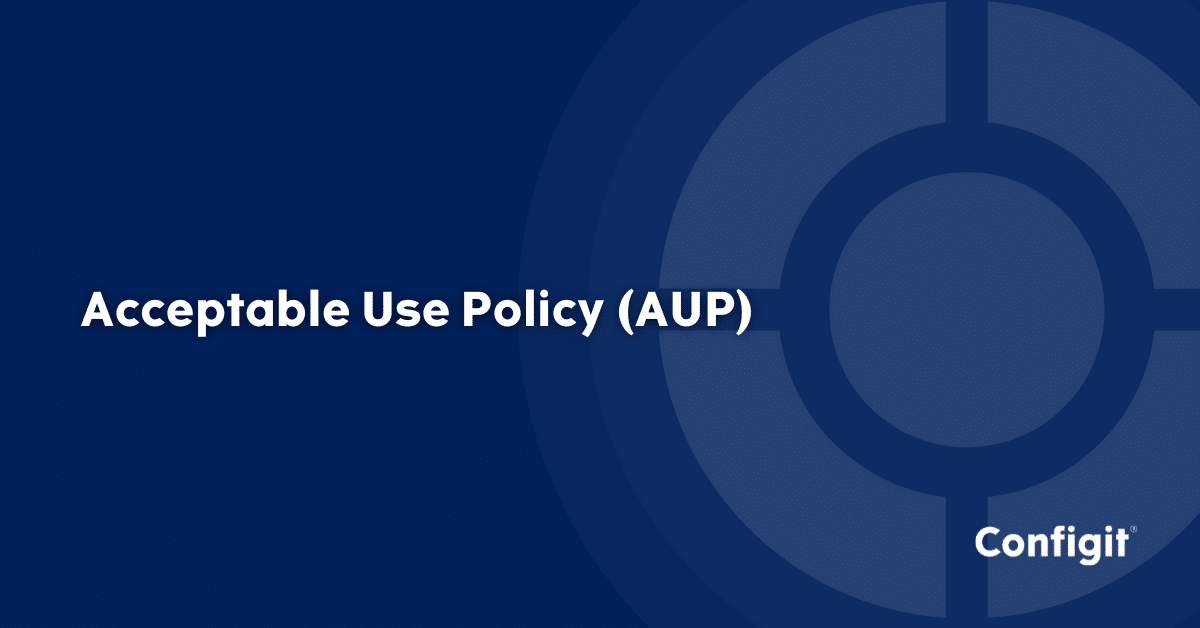 Acceptable Use Policy (AUP) - Configit