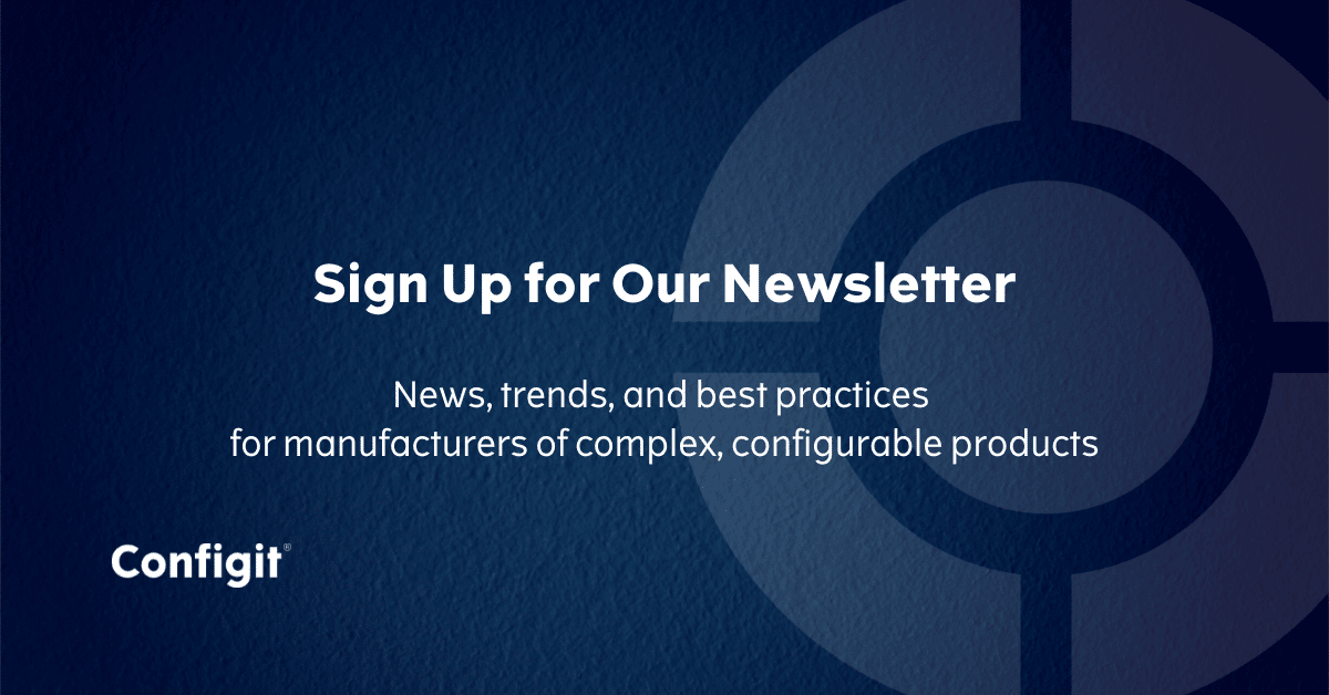 Newsletter Sign Up Configit